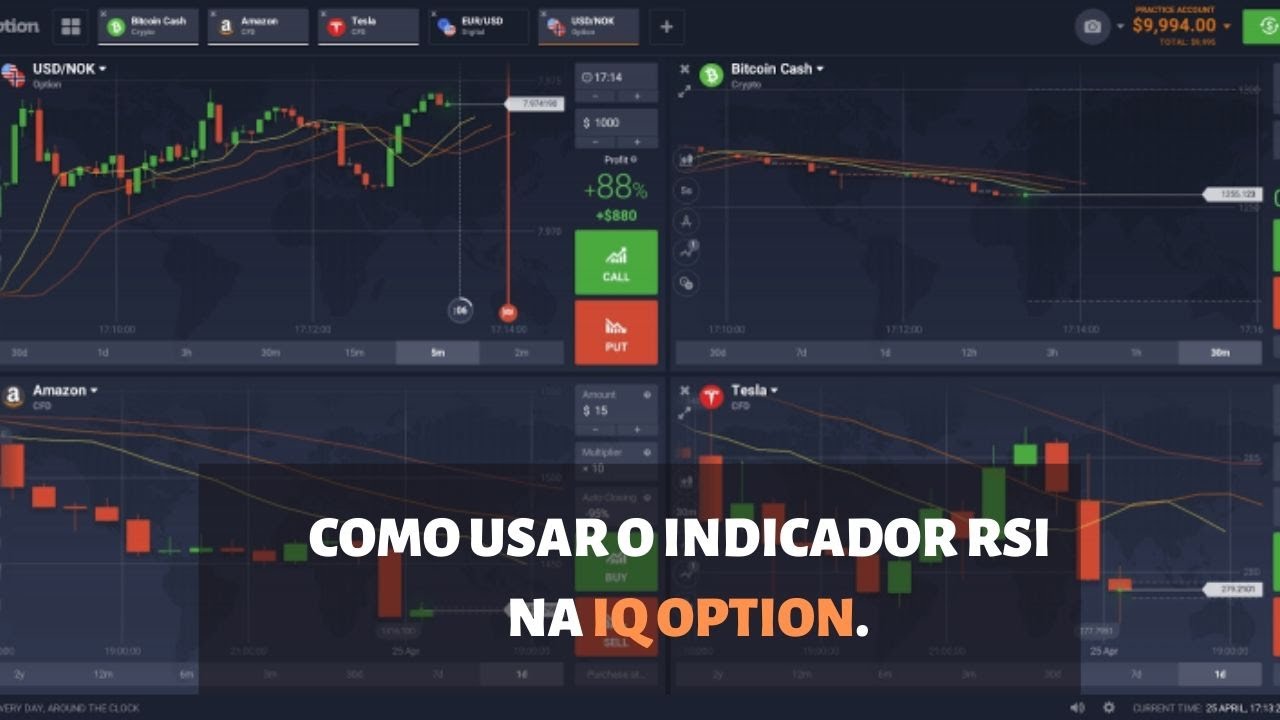 Como usar o indicador RSI na Iq Option - YouTube