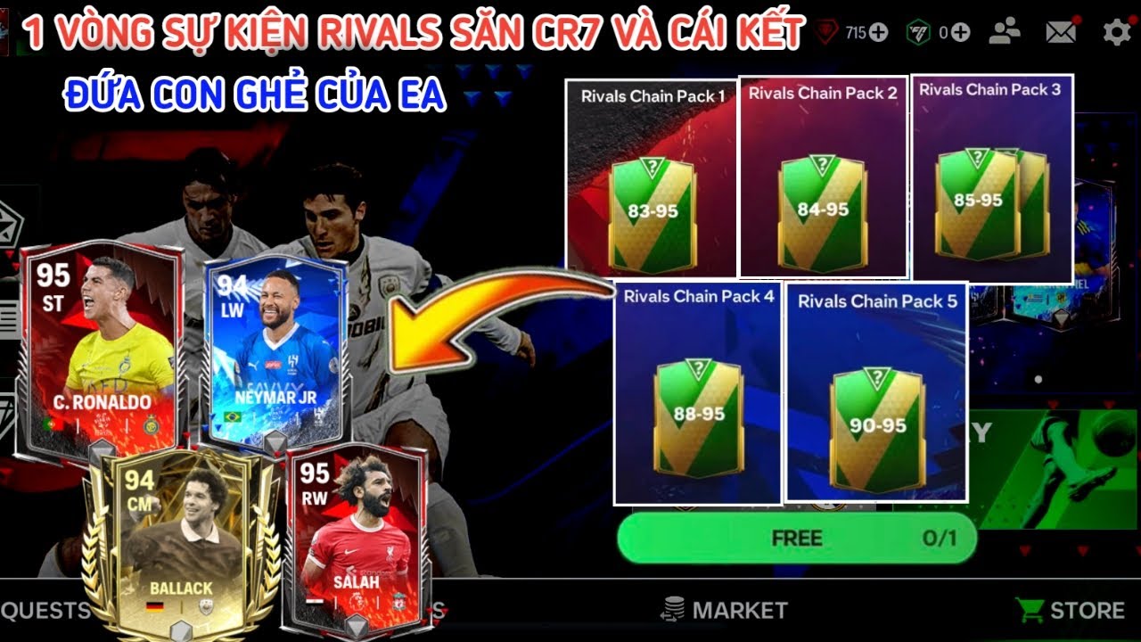 1 VÒNG SỰ KIỆN RIVALS SĂN RONALDO VÀ CÁI KẾT | CON GHẺ EA FC MOBILE ...