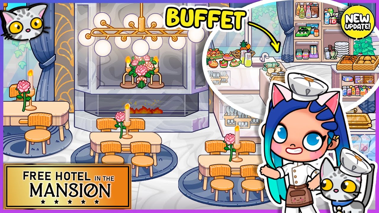 🏨 I Create a FREE HOTEL RESTAURANT in the MANSION of Avatar World ...
