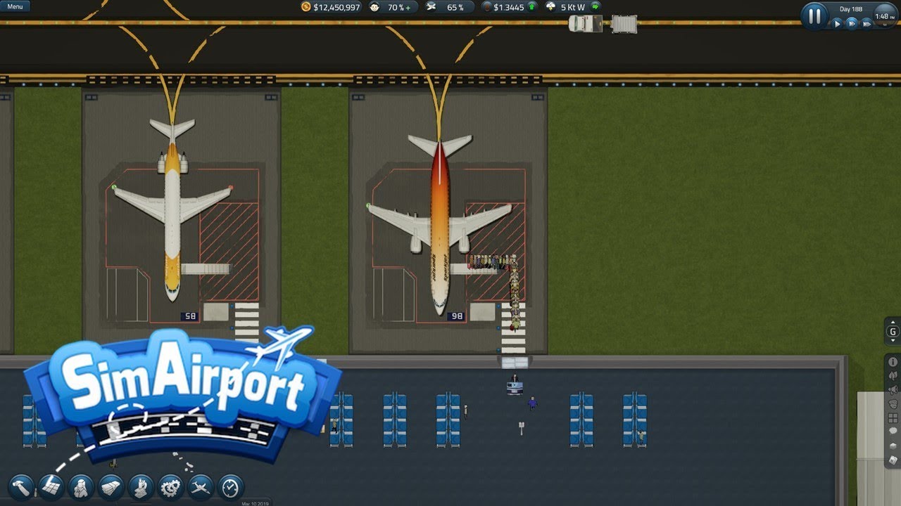 SimAirport S6 E81 Opening Two Gates - YouTube