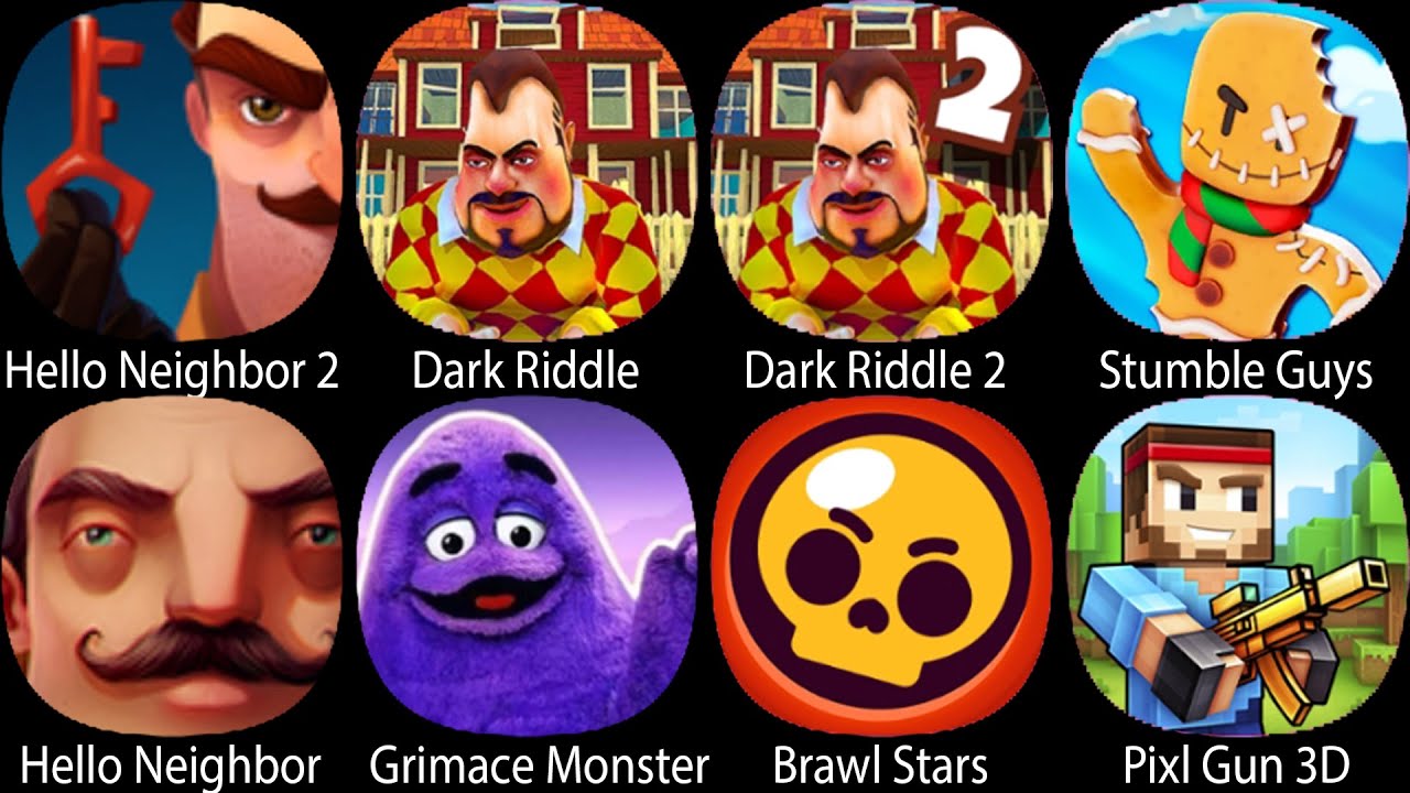 Grimace Monster Scary Survival,Hello Neighbor 2,Stumble Guys,Drak ...