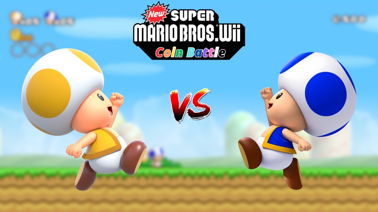 New Super Mario Bros. Wii - Coin battle (Toad bros) - YouTube