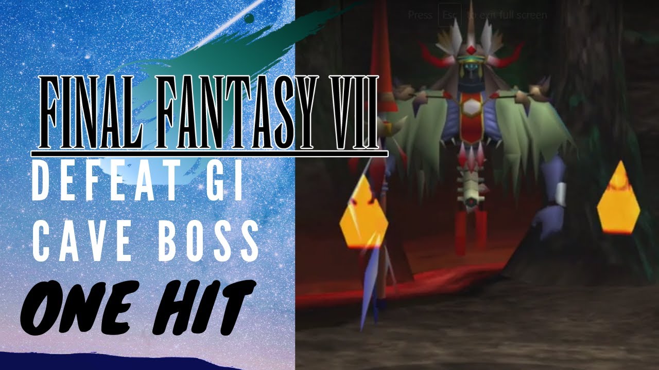 FF VII Gi Cave defeat boss in one move INSTA-KILL Xbox One - YouTube