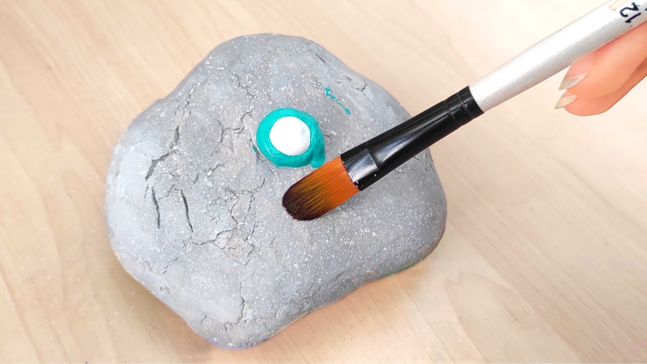 Easy to Paint Waterfall / Relaxing Acrylic Painting on Stone - YouTube