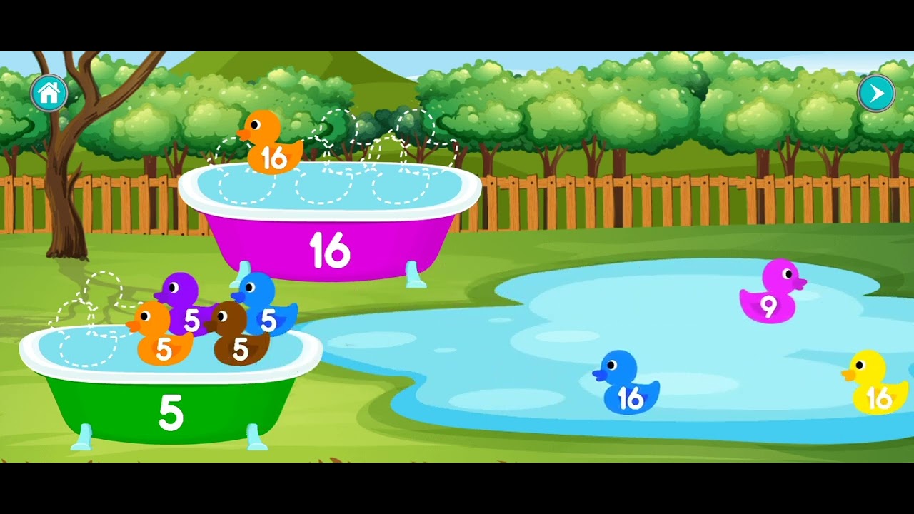 "Magical Math Adventure: Join the Numbers 16 and 5!"#learning #cartoon ...
