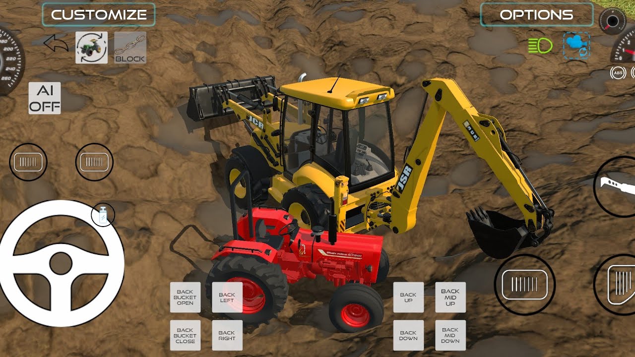 DRIVE JCB AND TRACTOR WITH TRALLY GAME PLAYING #jcb #tractor # ...