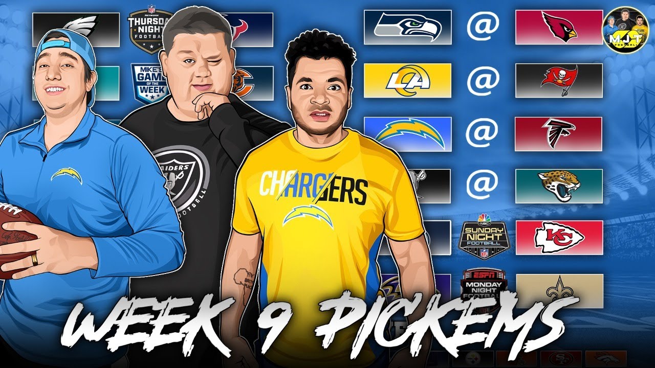 NFL Week 9 GAME Picks | Who is winning each game?! | Mike's Pickems ...
