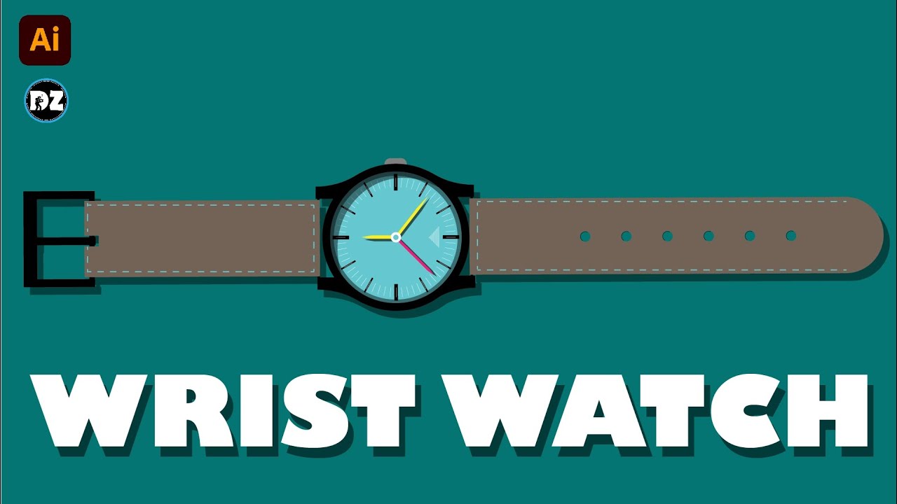 wrist watch illustration in adobe Illustrator. #illustrator #design # ...