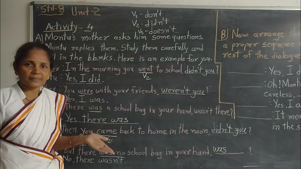 STD-8 English Semester-2 Unit -2 Activity -4 - YouTube