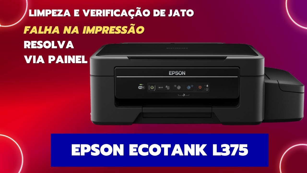 Como fazer a limpeza da cabeça e tirar a verificação de jato via painel ...