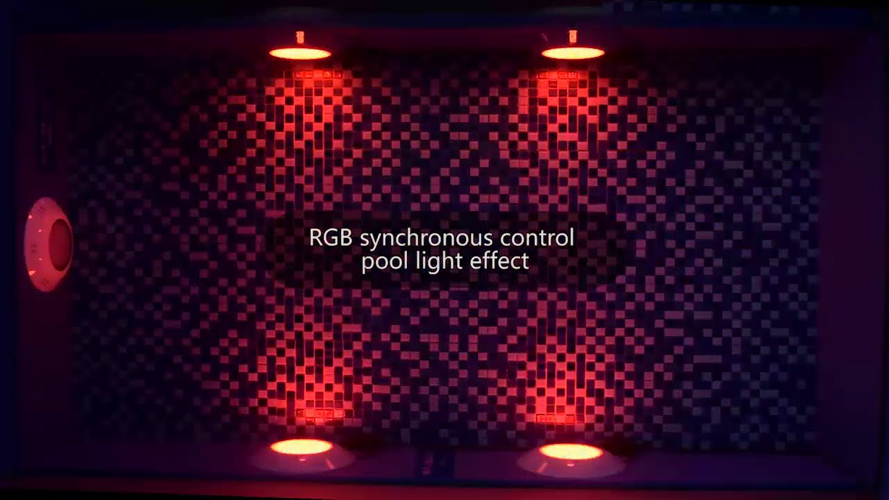 100% RGB synchronous control swimming pool light, RGB dynamic pool ...