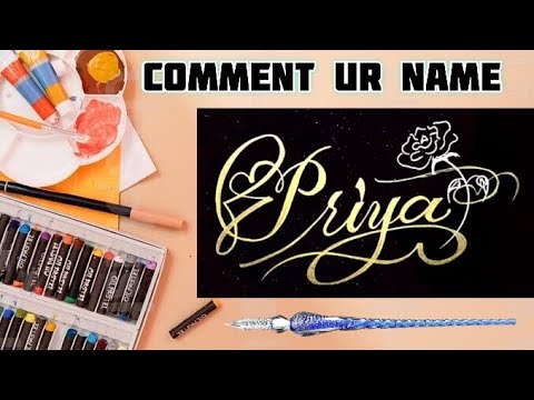 Priya Name Signature Calligraphy Status | How to Draw, Cursive ...