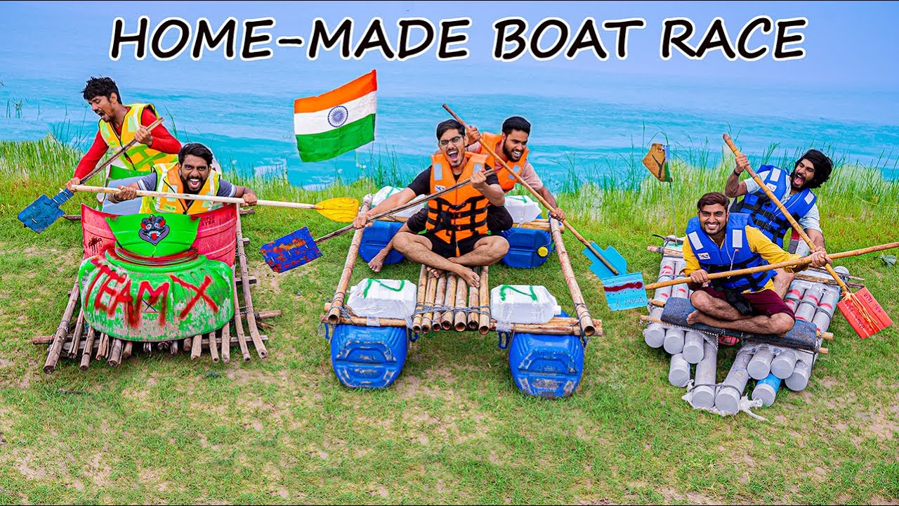 HOME-MADE BOAT RACE CHALLENGE🔥 | तीनों में से कौनसी नाव जीतेगी? - YouTube