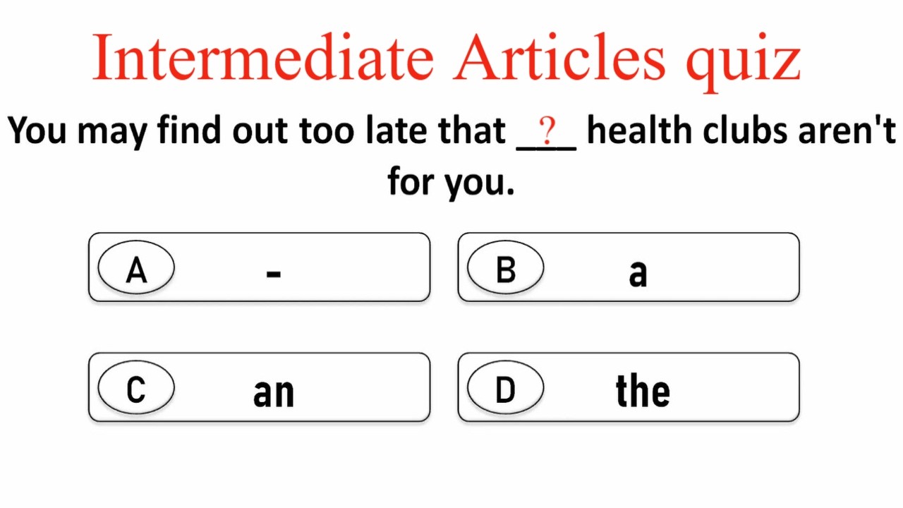 Articles - a, an and the Quiz! English Grammar Quiz. - YouTube