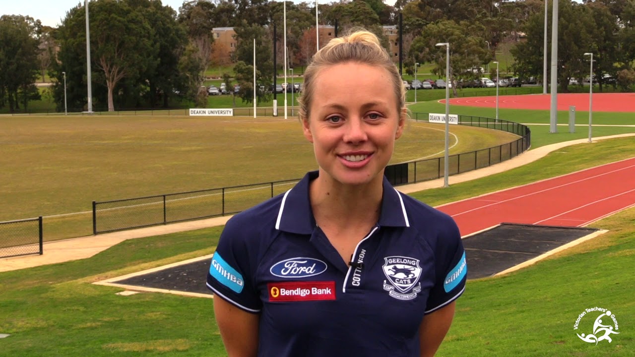 Renee Garing (Geelong AFLW Player and VTG Ambassador) - encourages ...