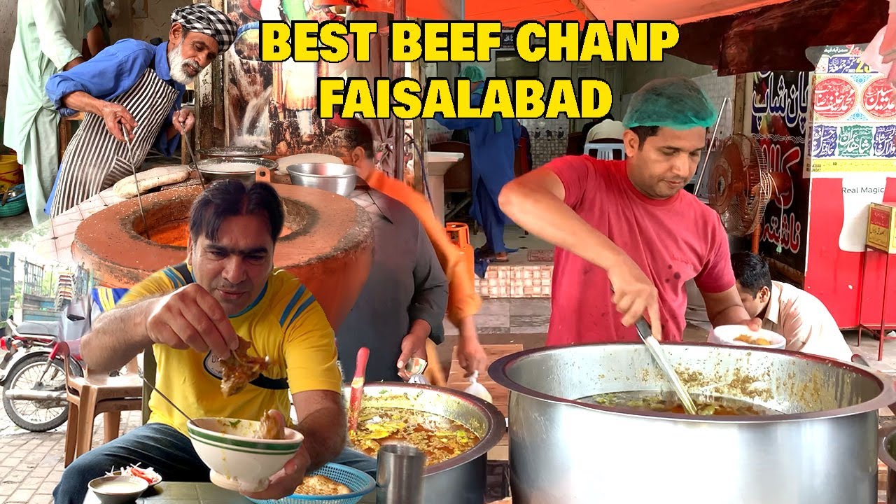 Beef Chanp | Kala Nashtey Wala ki Beef Chanp | Faisalabad Street Food ...