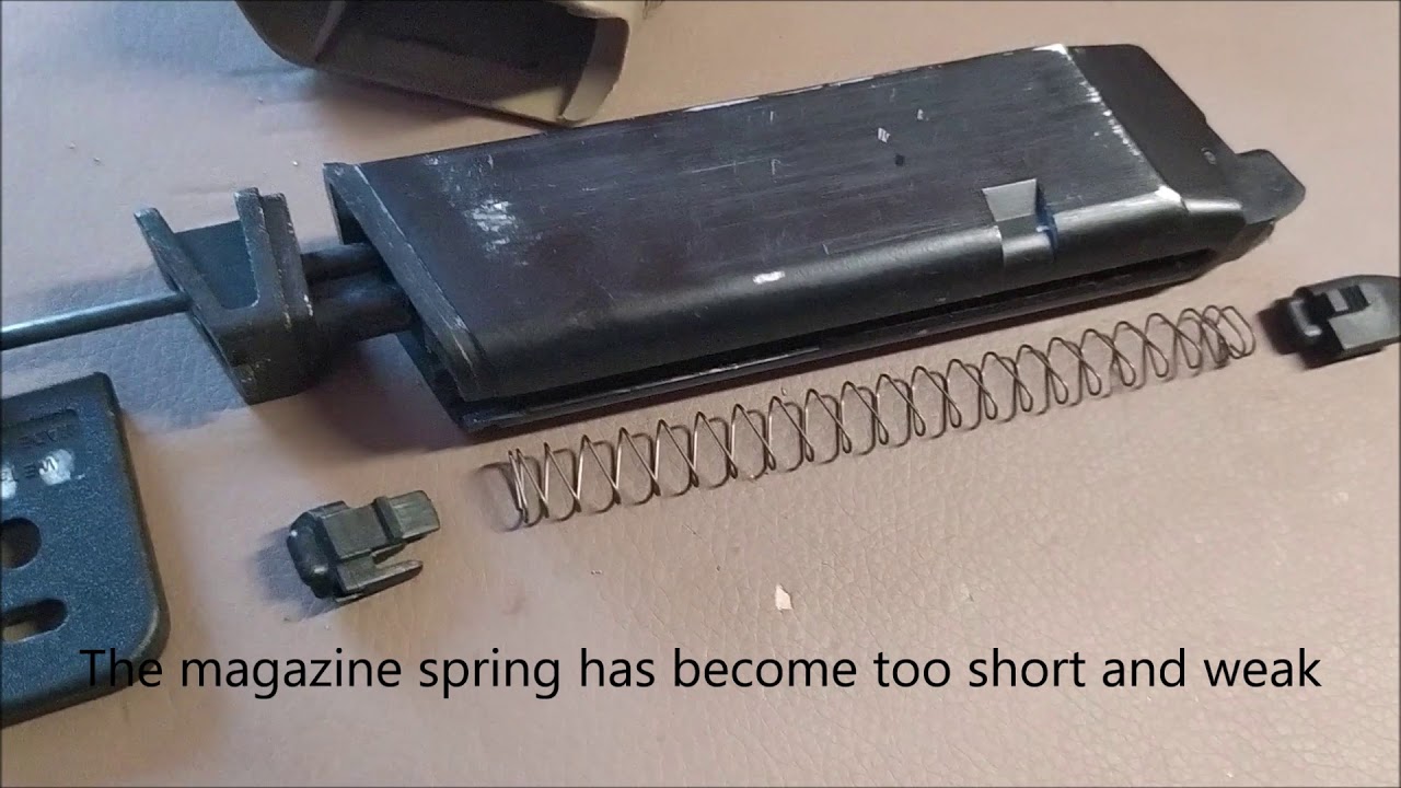 Airsoft WE Glock slide lock back problem - YouTube