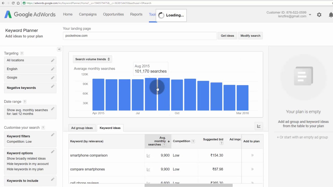 Google's Official Keyword Tool SEO Tool - YouTube