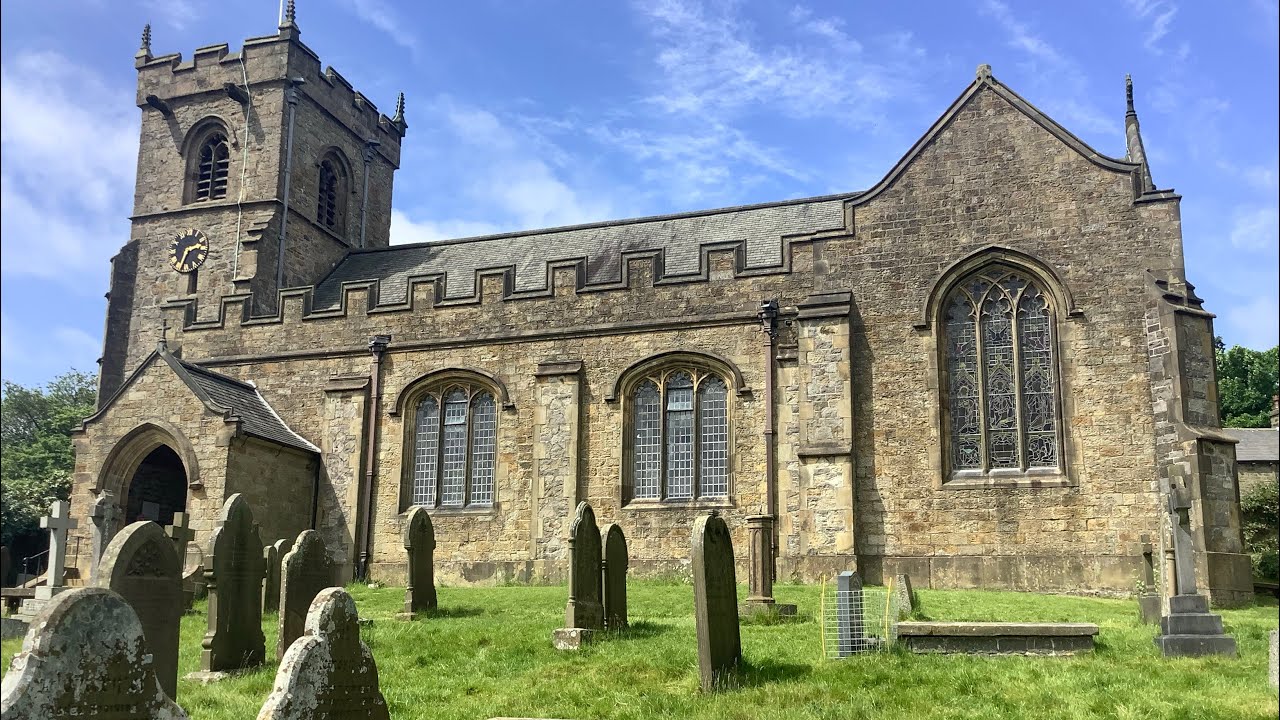 The Churchyard of St Leonard, Downham deep in Pendle Witch Country ...