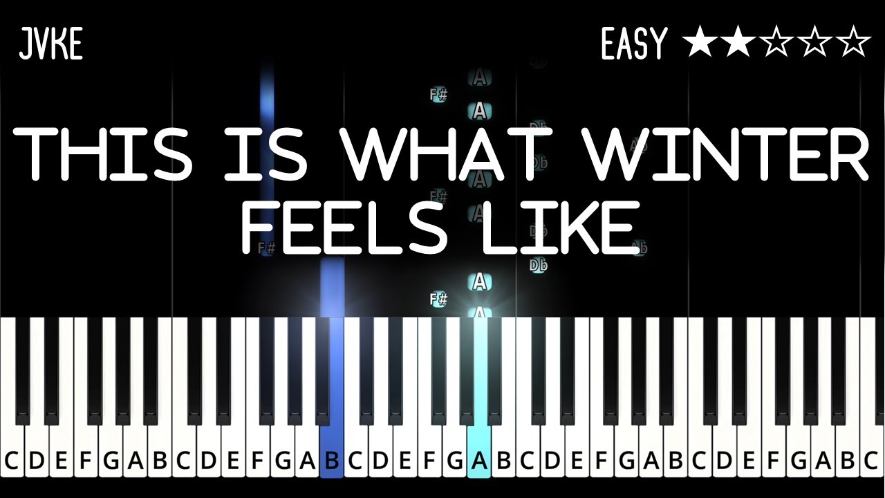 JVKE - this is what winter feels like - EASY Piano Tutorial - YouTube