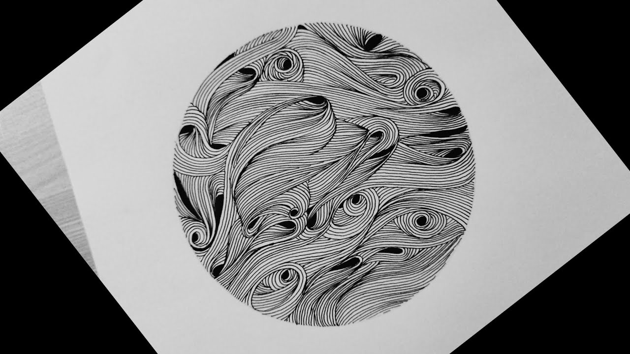 squiggly line waves design pattern - YouTube