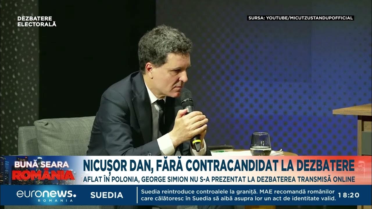 George Simion n-a mers la dezbaterea lui Micutzu. Ce a spus despre absența sa - YouTube