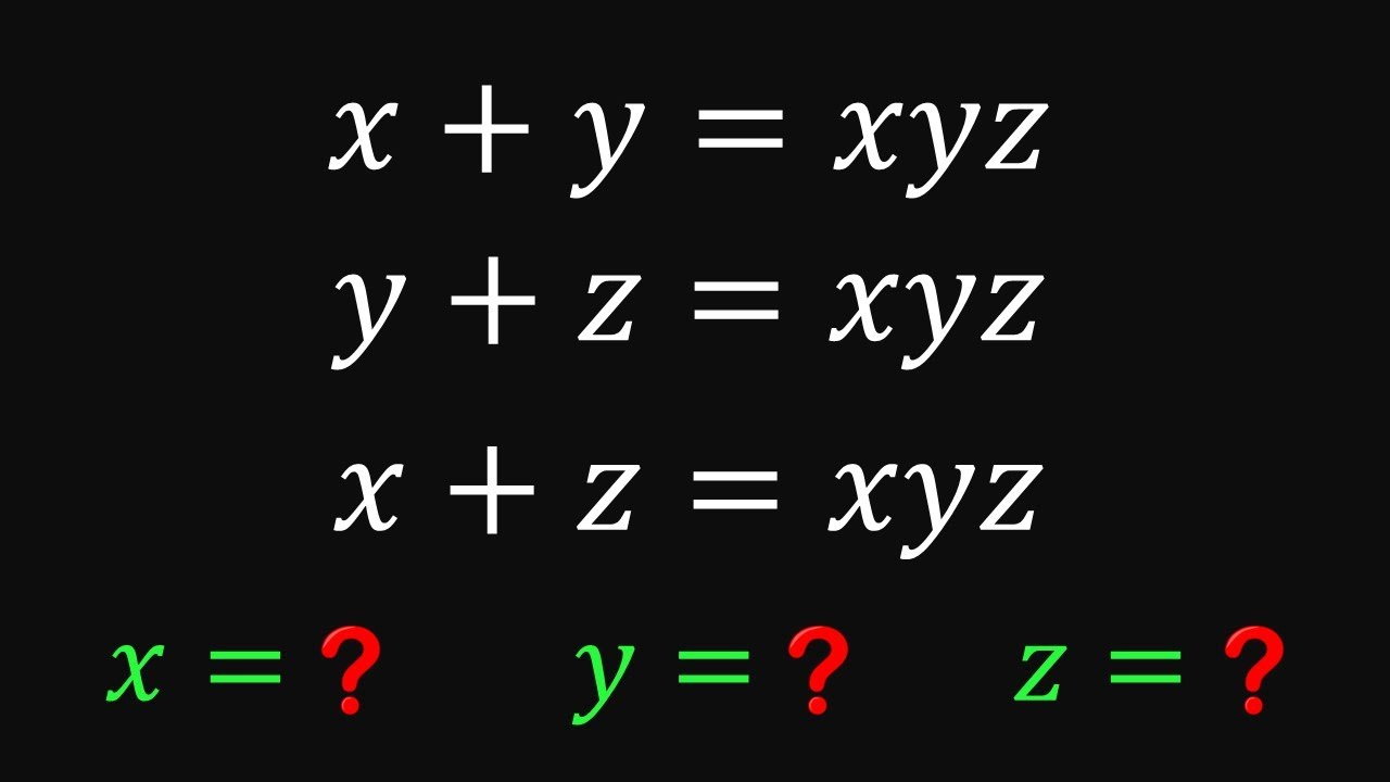SFFT (Simon's Favorite Factoring Trick) | How to solve for x, y, and z ...