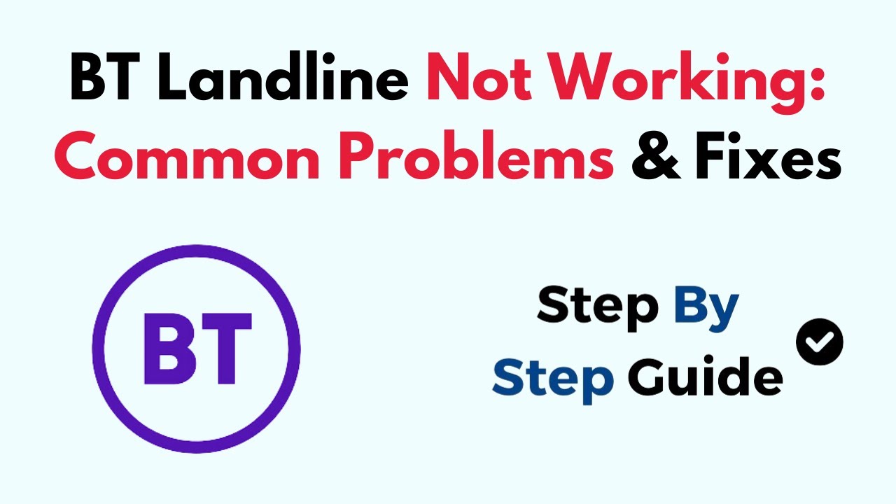 BT Landline Not Working: Common Problems & Fixes - YouTube