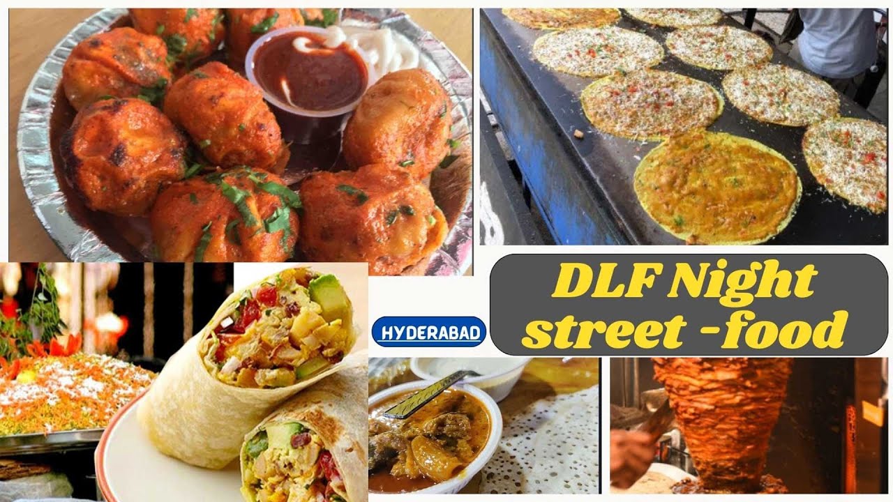 DLF Night Street Food in Hyderabad || Street Food Gachibowli ...
