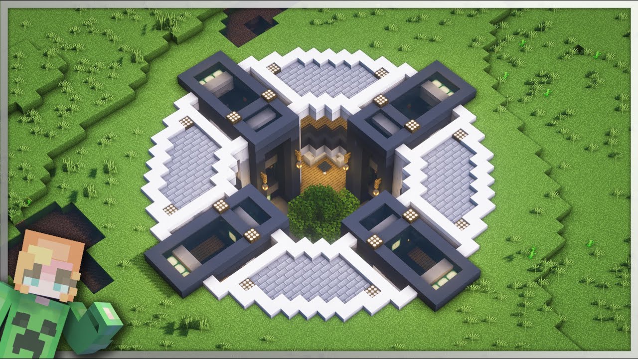 【Minecraft: How to build #8】Modern waterfall underground base tutorial ...