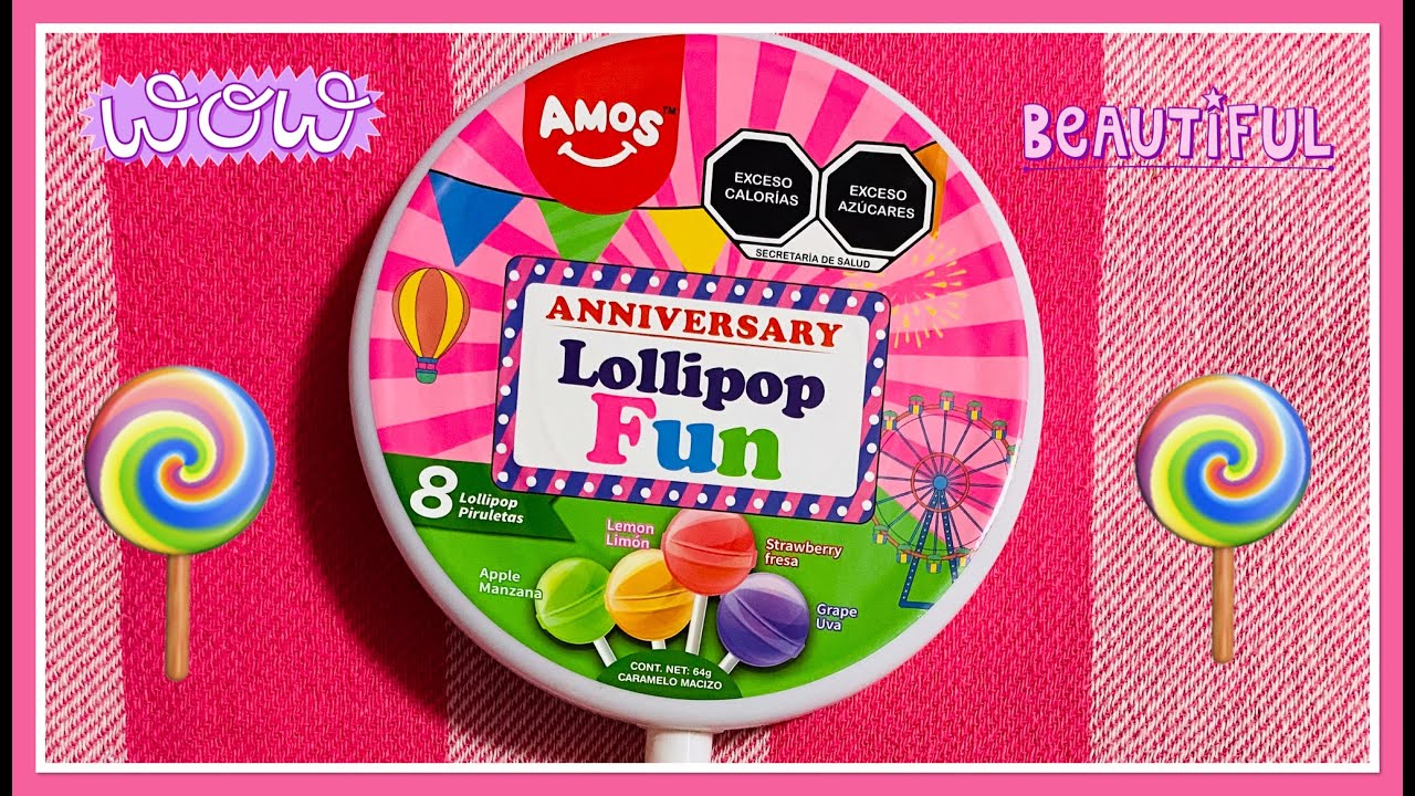 Lollipop Fun 🍭 Paleta contenedor con paletas 🍭 Reseña unboxing - YouTube