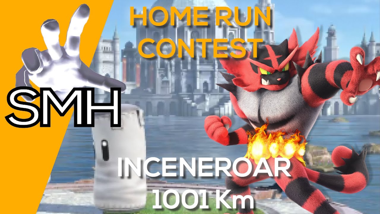 Smash Bros Ultimate - Home Run : Inceneroar 1001,105 Km - YouTube