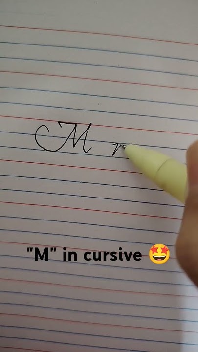 How to write "M" in cursive 🙃 - YouTube