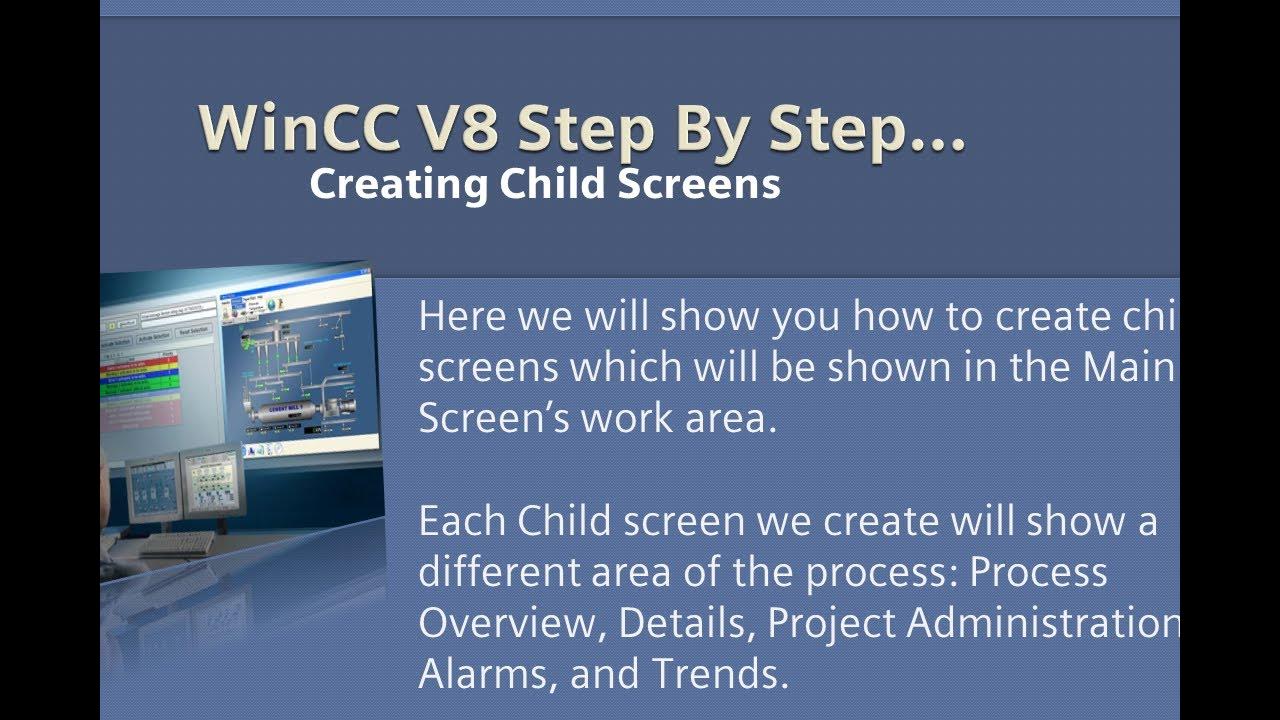 WinCC 8.0 Step By Step #8: Create Child Screens - YouTube