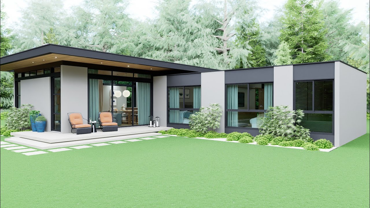 L Shaped House Modern L Shaped House Design Width 4 Bedrooms