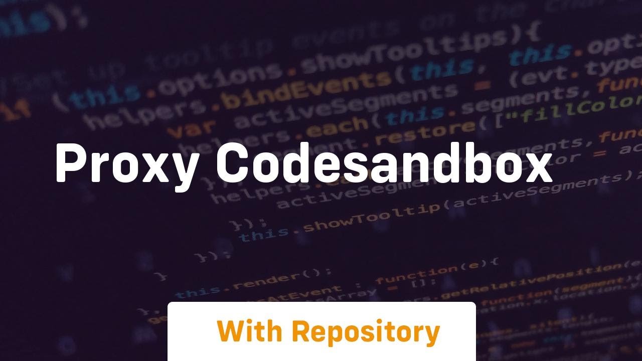 proxy CodeSandbox - YouTube