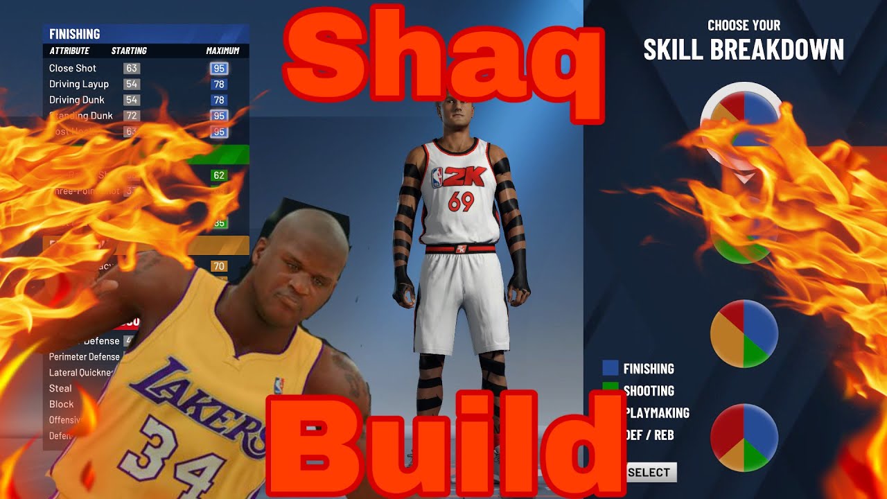 How to make the most overpowered Shaq build on Nba 2k20 - YouTube