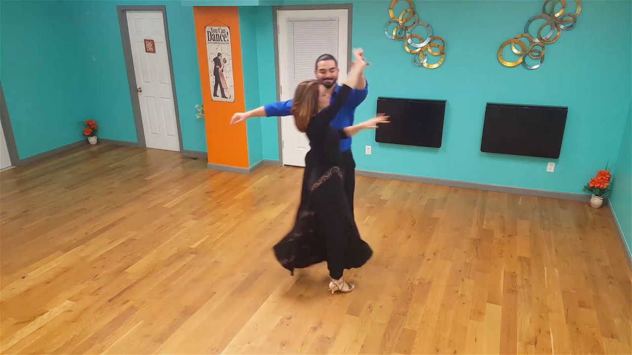 How To Dance Viennese Waltz Left and Right Underarm Turns - YouTube