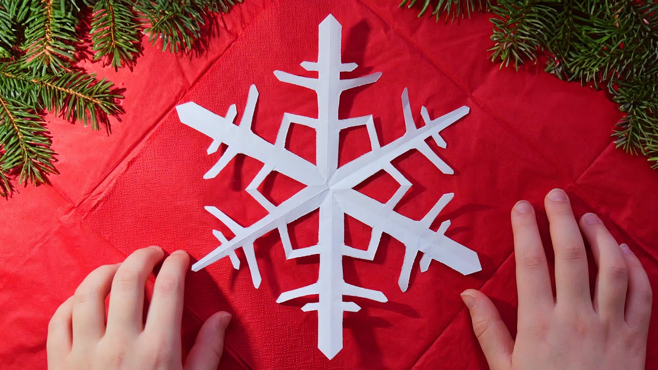 ️ ️ How to Make a Beautiful Paper Snowflake for Christmas or New Year 🎄 ...