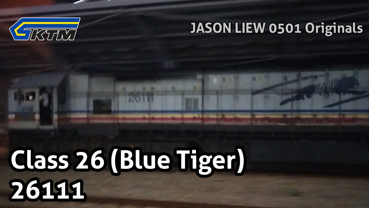 KTM Class 26 (Blue Tiger) Locomotive [26111] Passing at Subang Jaya ...