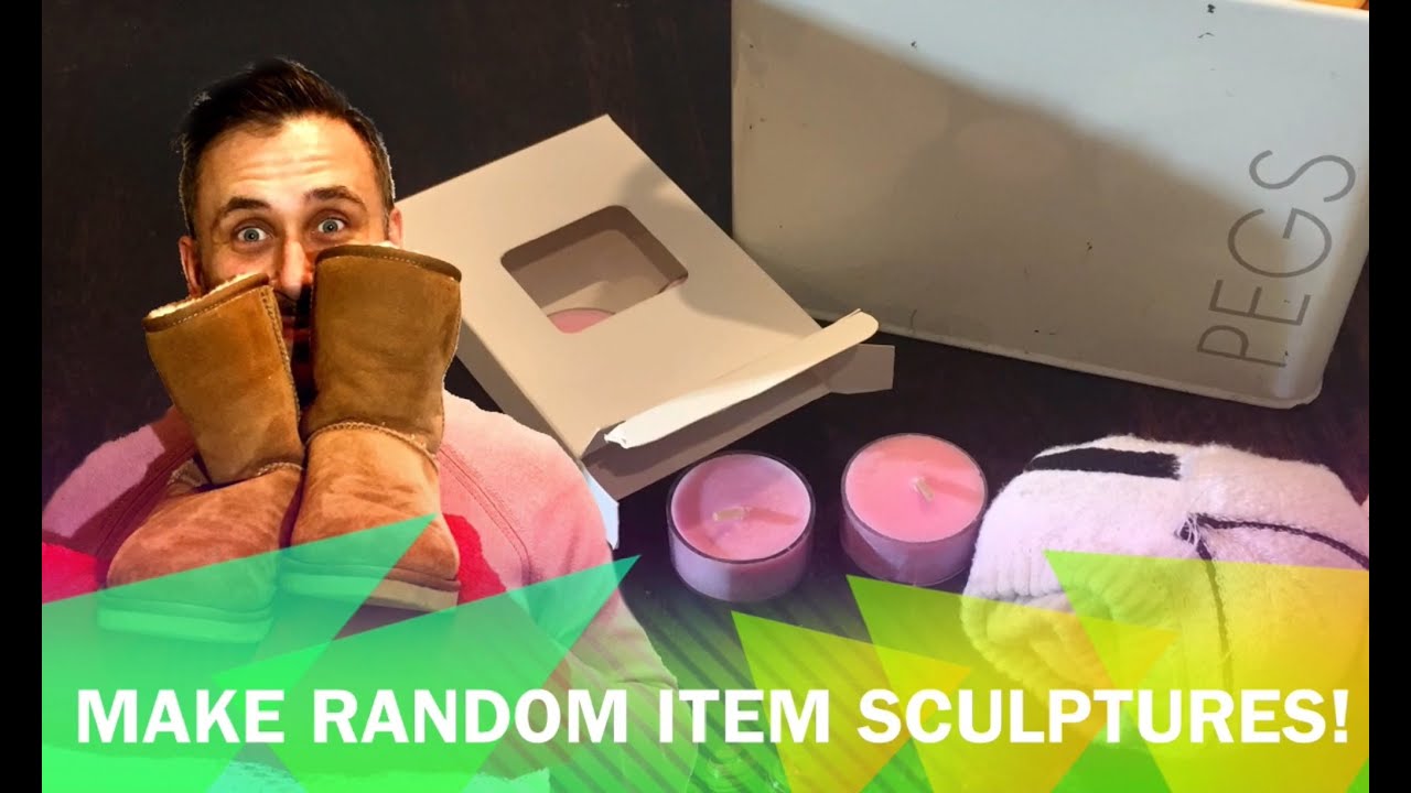 Make a sculpture using random items from around your home. - YouTube