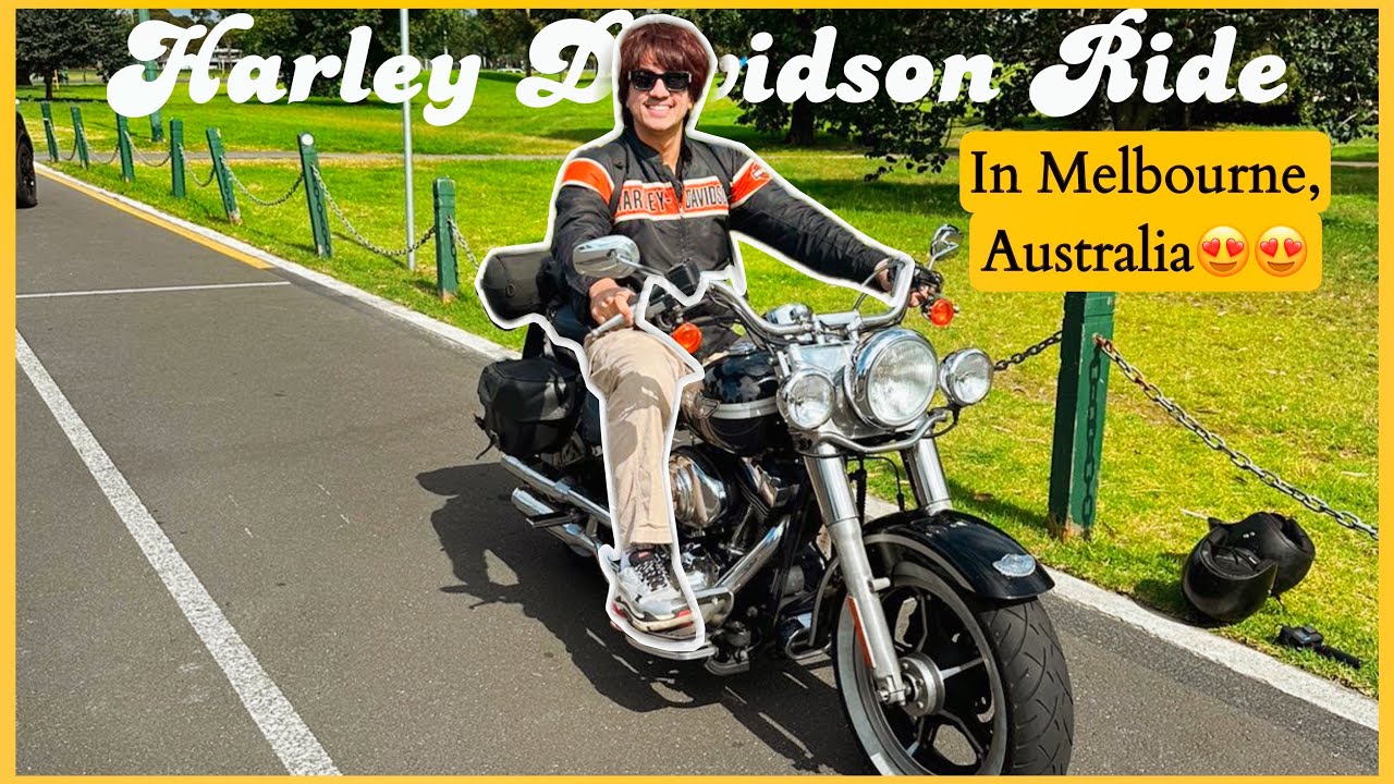 HARLEY RIDE IN MELBOURNE | Formula 1 ke track pe bike chalayi - YouTube