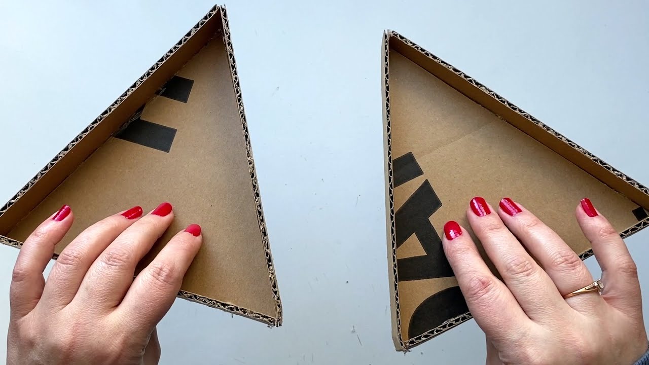 DIY🔺Triangular box of cardboard | Cardboard craft - YouTube
