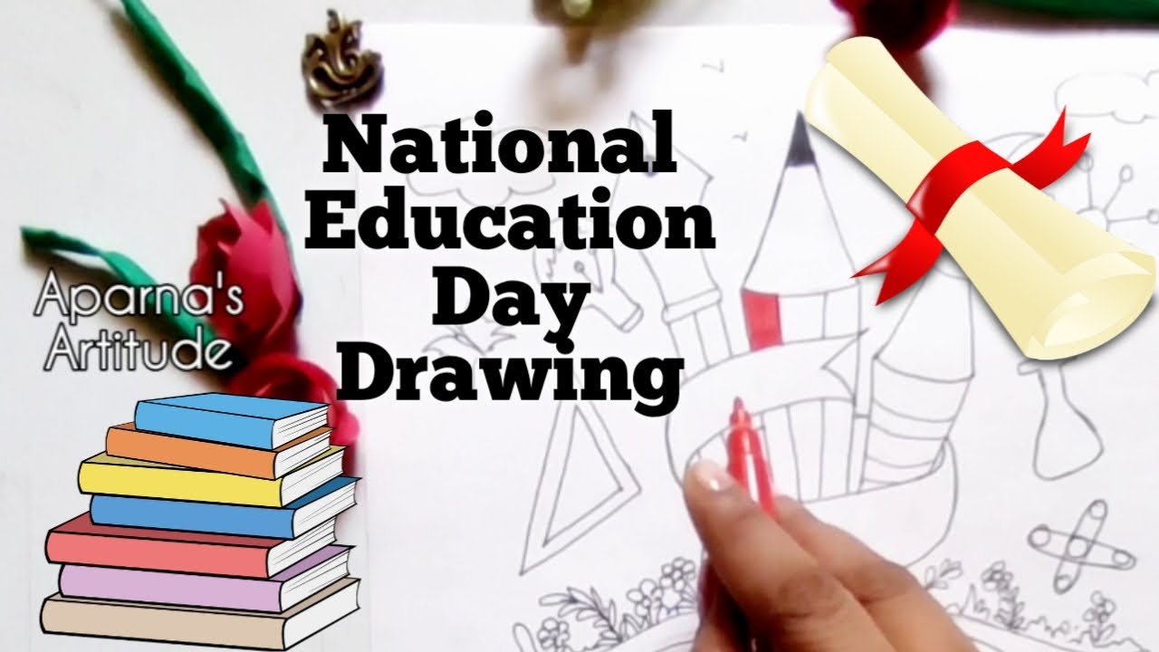 National education day drawing | national education day easy drawing ...