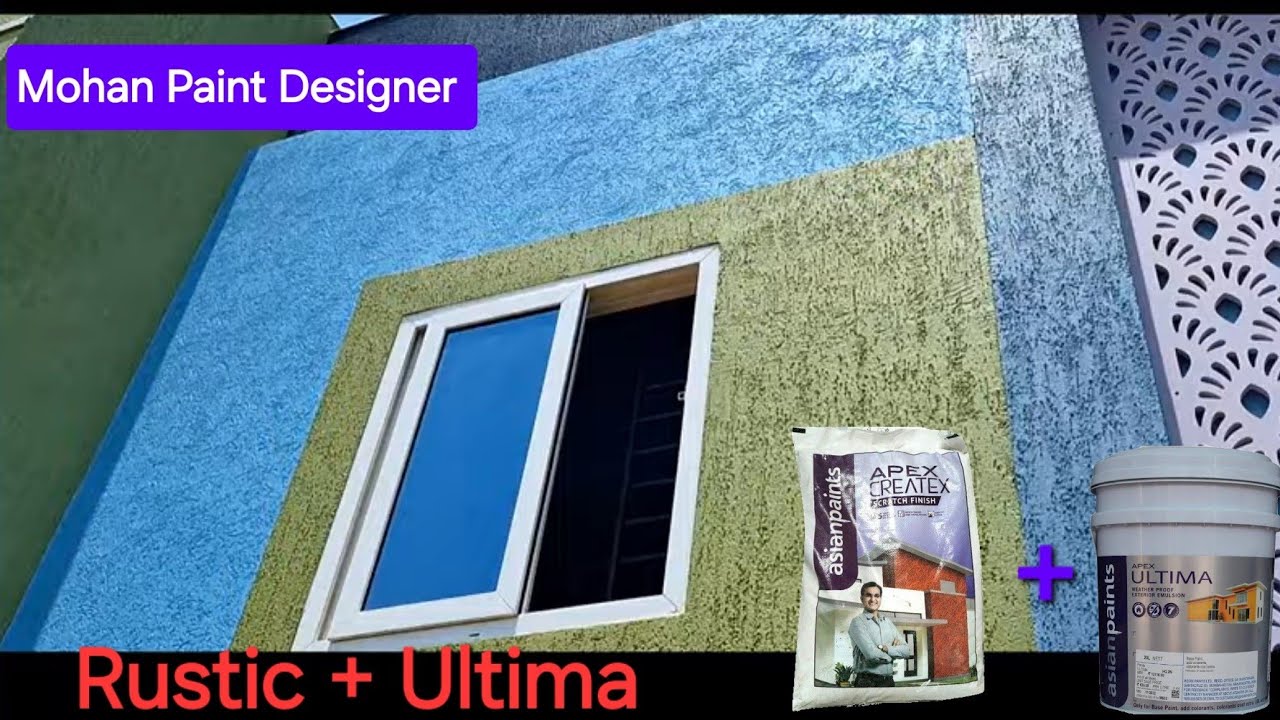 how to apply rustic texture #exterior rustic work #scratch texture by ...