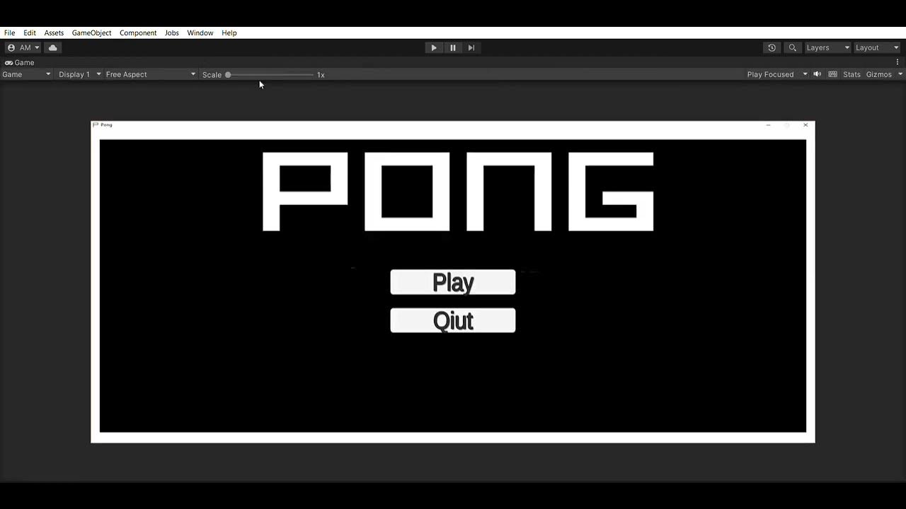 Pong Game Unity 2021 - YouTube