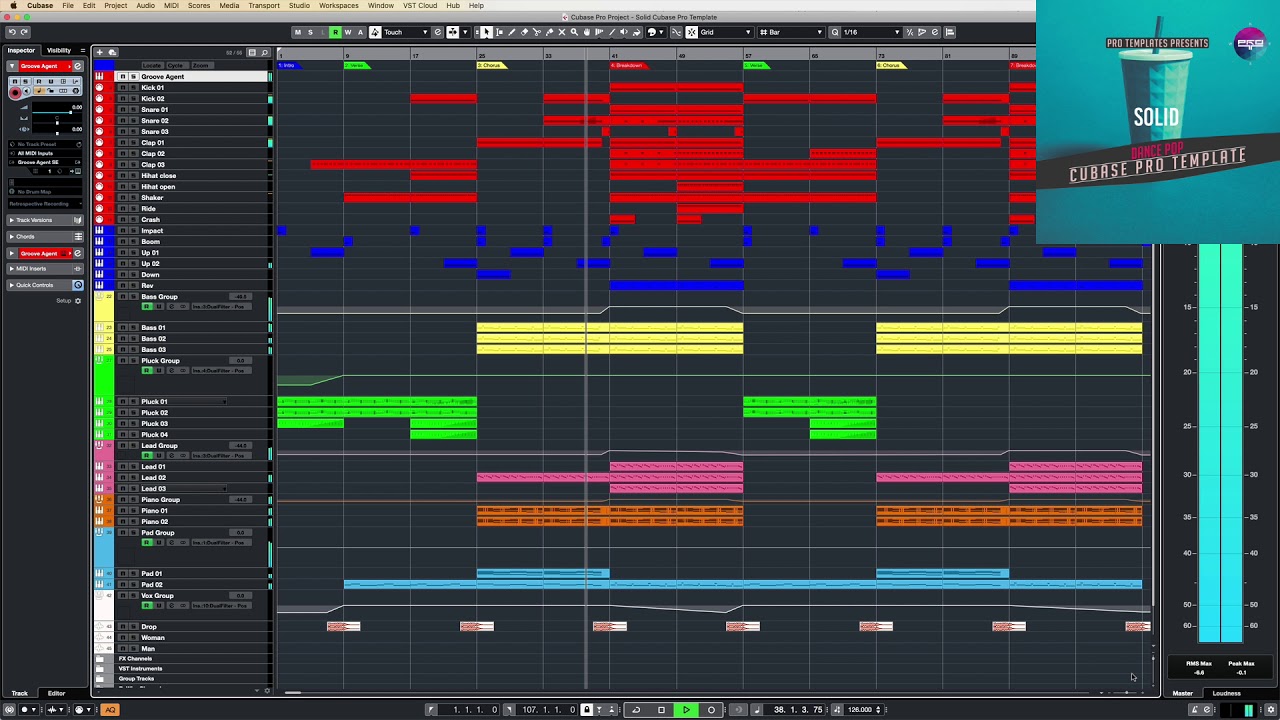 Cubase Pro Template Solid (Dance Pop) #cubasetemplate #cubase # ...