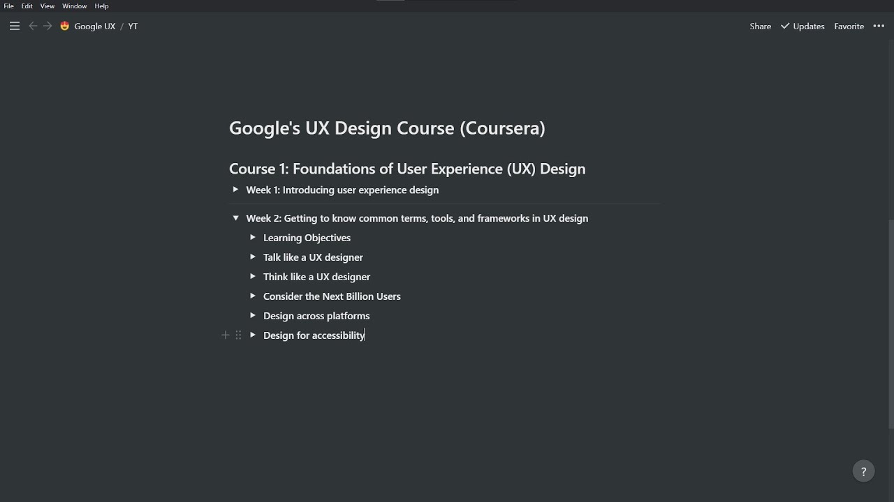 Google's UX Design Course Summary | Course 1 Week 2 | Foundations of ...