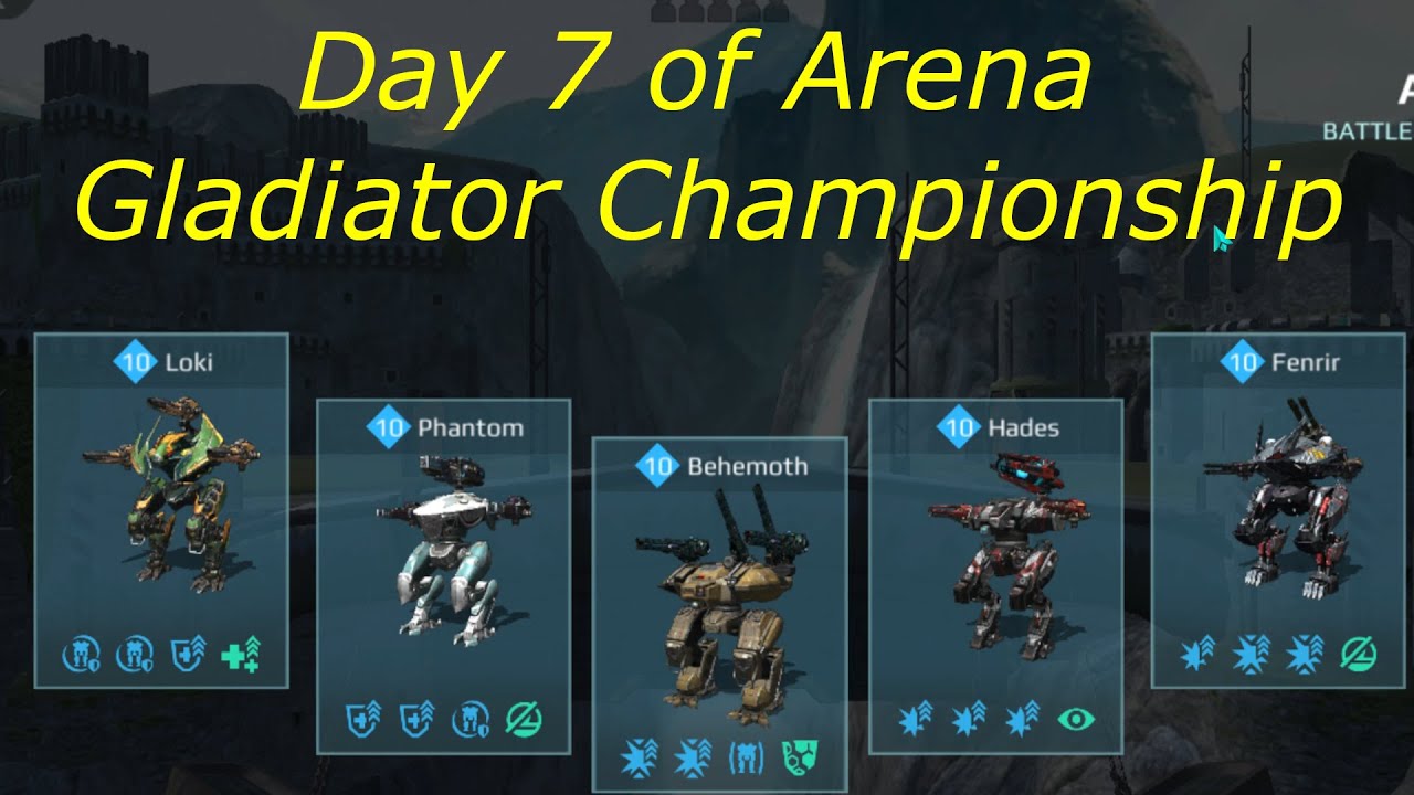 Day 7 of Arena. Gladiator Championship. War Robots - YouTube