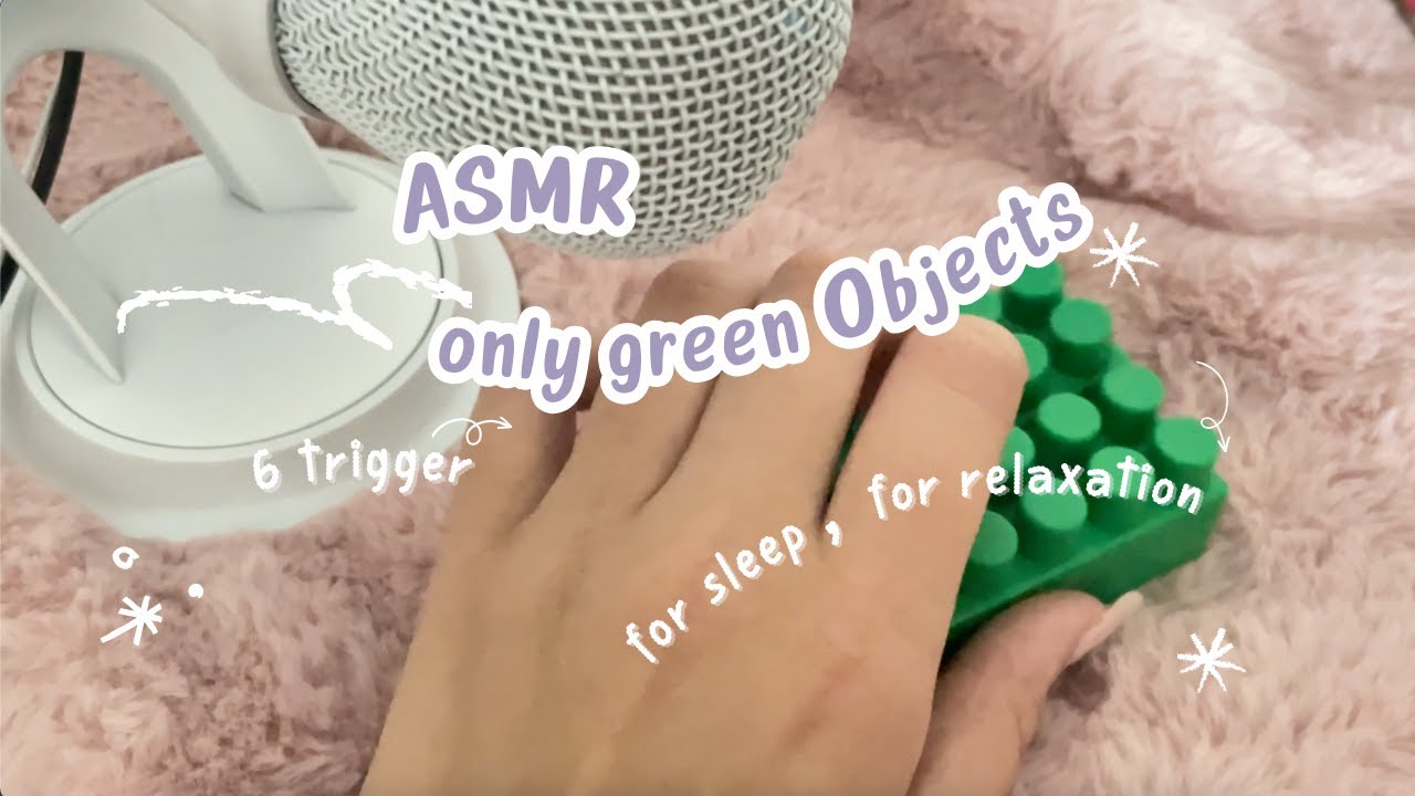 ASMR with Green Objects | Relaxing Sounds for Tingles 🎧💚 - YouTube
